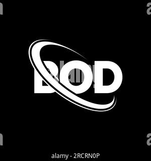 BOD circle letter logo design with circle and ellipse shape. BOD ...