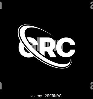 CRC circle letter logo design with circle and ellipse shape. CRC ...