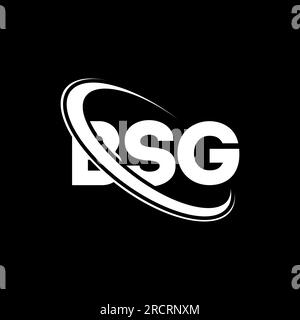 BSG circle letter logo design with circle and ellipse shape. BSG ...