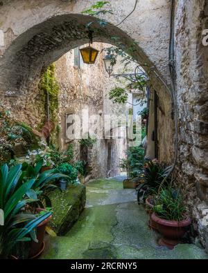Scenic sight in Maranola, small village overlooking Gaeta gulf ...