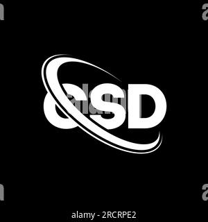 CSD circle letter logo design with circle and ellipse shape. CSD ...