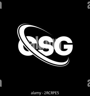 CSG circle letter logo design with circle and ellipse shape. CSG ...