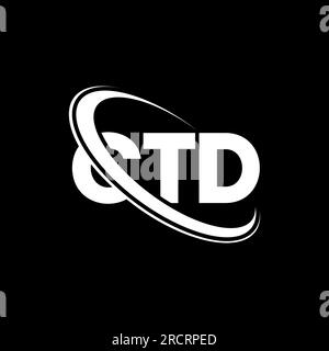 CTD circle letter logo design with circle and ellipse shape. CTD ...