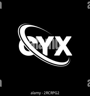 CYX circle letter logo design with circle and ellipse shape. CYX ...