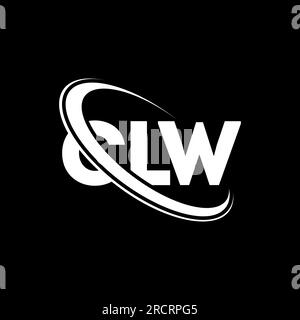 CLW circle letter logo design with circle and ellipse shape. CLW ...