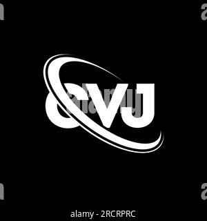CVJ circle letter logo design with circle and ellipse shape. CVJ ...