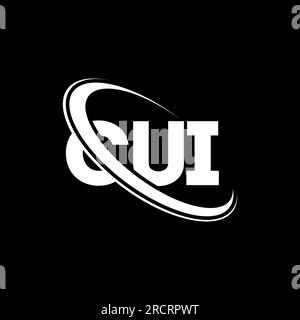CUI circle letter logo design with circle and ellipse shape. CUI ...