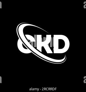 CKD circle letter logo design with circle and ellipse shape. CKD ...