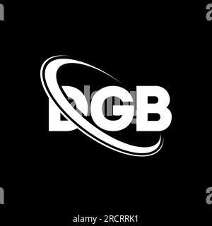 DGB circle letter logo design with circle and ellipse shape. DGB ellipse letters with ...