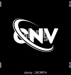 CNV circle letter logo design with circle and ellipse shape. CNV ...