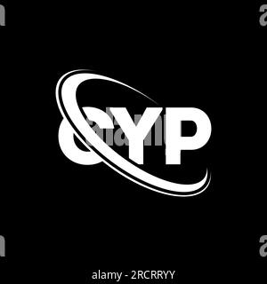 CYP circle letter logo design with circle and ellipse shape. CYP ...