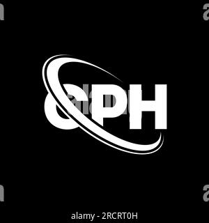CPH circle letter logo design with circle and ellipse shape. CPH ...