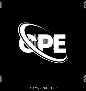 CPE circle letter logo design with circle and ellipse shape. CPE ...