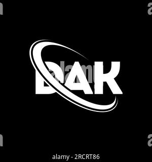 DAK circle letter logo design with circle and ellipse shape. DAK ...