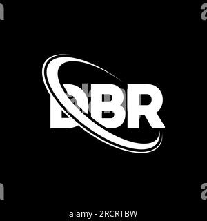 DBR circle letter logo design with circle and ellipse shape. DBR ...
