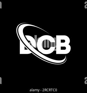 DCB circle letter logo design with circle and ellipse shape. DCB ...