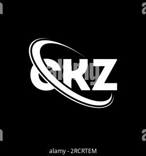 CKZ circle letter logo design with circle and ellipse shape. CKZ ...