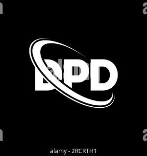 DPD circle letter logo design with circle and ellipse shape. DPD ...