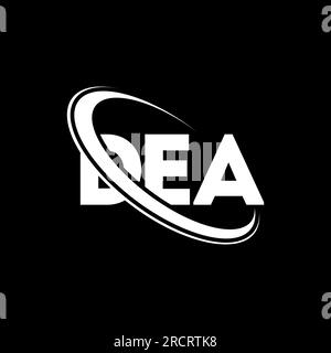 DEA circle letter logo design with circle and ellipse shape. DEA ...