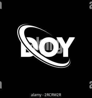 DOY circle letter logo design with circle and ellipse shape. DOY ...