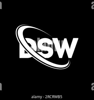 DSW logo. DSW letter. DSW letter logo design. Initials DSW logo linked ...