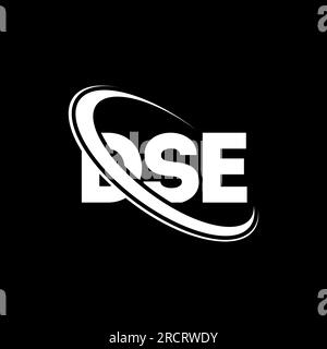 DSE circle letter logo design with circle and ellipse shape. DSE ...