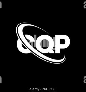 CQP circle letter logo design with circle and ellipse shape. CQP ...