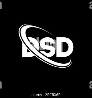 DSD circle letter logo design with circle and ellipse shape. DSD ...