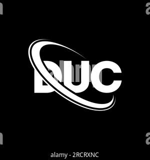DUC circle letter logo design with circle and ellipse shape. DUC ...