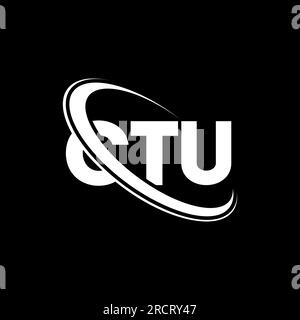 CTU circle letter logo design with circle and ellipse shape. CTU ...