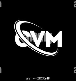 CVM circle letter logo design with circle and ellipse shape. CVM ...