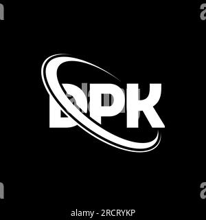 DPK circle letter logo design with circle and ellipse shape. DPK ...
