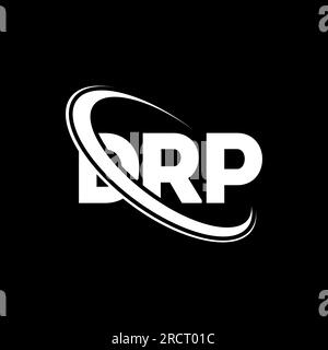 DRP circle letter logo design with circle and ellipse shape. DRP ...