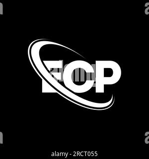 ECP letter logo design for technology company. ECP logo design black ...