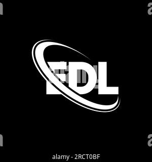 EDL letter logo design for technology company. EDL logo design black ...