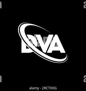 DVA circle letter logo design with circle and ellipse shape. DVA ...