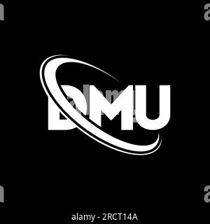 DMU circle letter logo design with circle and ellipse shape. DMU ...