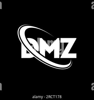 DMZ circle letter logo design with circle and ellipse shape. DMZ ...