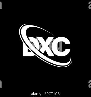 DXC circle letter logo design with circle and ellipse shape. DXC ...
