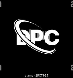 DPC circle letter logo design with circle and ellipse shape. DPC ...