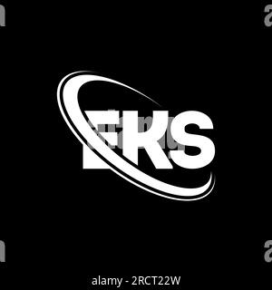 EKS circle letter logo design with circle and ellipse shape. EKS ...