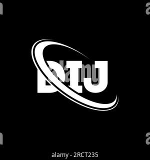 DIJ circle letter logo design with circle and ellipse shape. DIJ ...