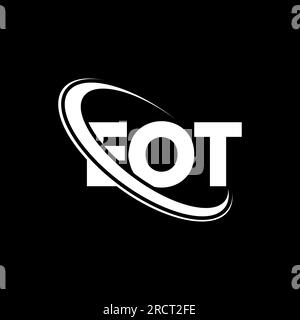 EOT circle letter logo design with circle and ellipse shape. EOT ...