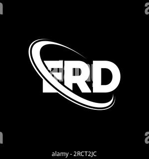 ERD circle letter logo design with circle and ellipse shape. ERD ...