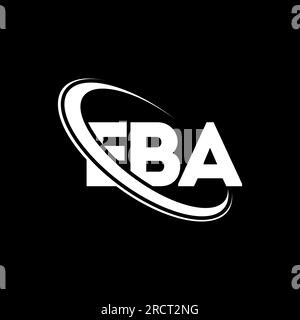 EBA circle letter logo design with circle and ellipse shape. EBA ...