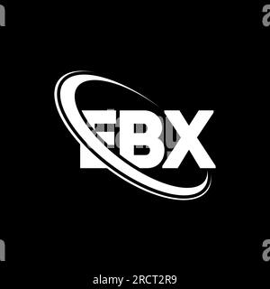 EBX circle letter logo design with circle and ellipse shape. EBX ...
