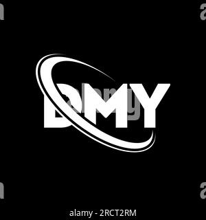 DMY circle letter logo design with circle and ellipse shape. DMY ...
