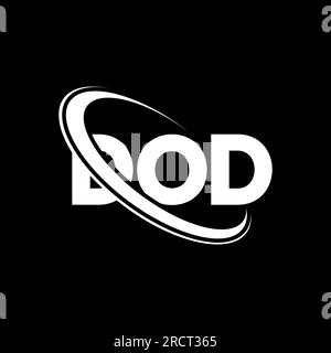 DOD circle letter logo design with circle and ellipse shape. DOD ...