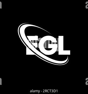 EGL circle letter logo design with circle and ellipse shape. EGL ...