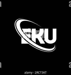 EKU logo. EKU letter. EKU letter logo design. Initials EKU logo linked ...